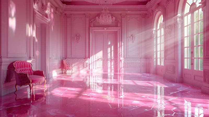 Pink Palace Interior.Style and Comfort Stock Illustration ...