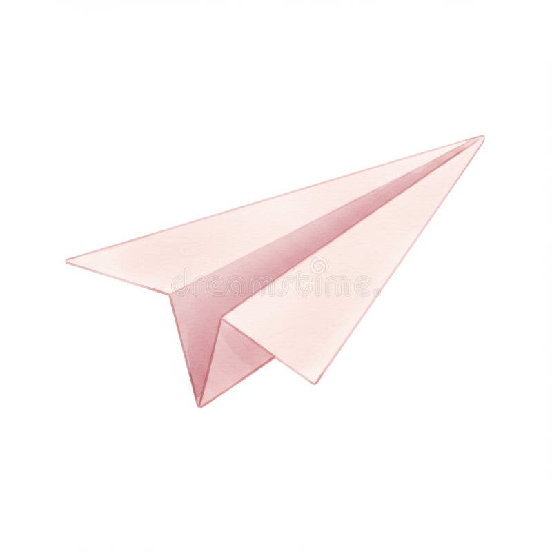 Pink Paper Airplane Illustration Stock Photo - Image of gentle ...