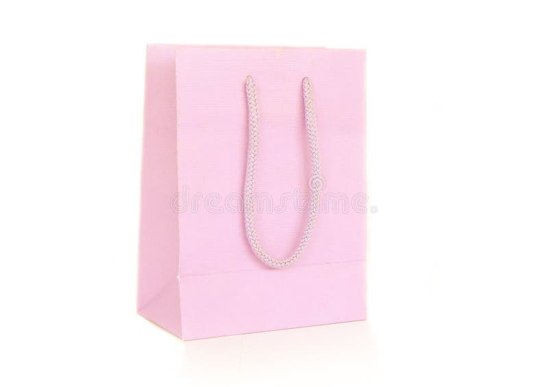 Pink paper bag stock photo. Image of blank, boutique, commercial - 8035718