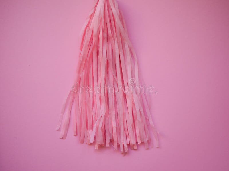 Pink Paper Bundle on a Pink Background. Stock Photo - Image of ...