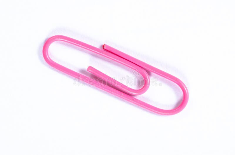 Pink Paper Clip Stock Photo - Image: 40168919