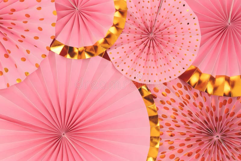 Pink Paper Fans Shiny Texture. Stock Photo - Image of paper, pink ...