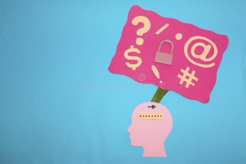 Pink Paper Head with Code and Signs that Make it Strong, Creative Art ...