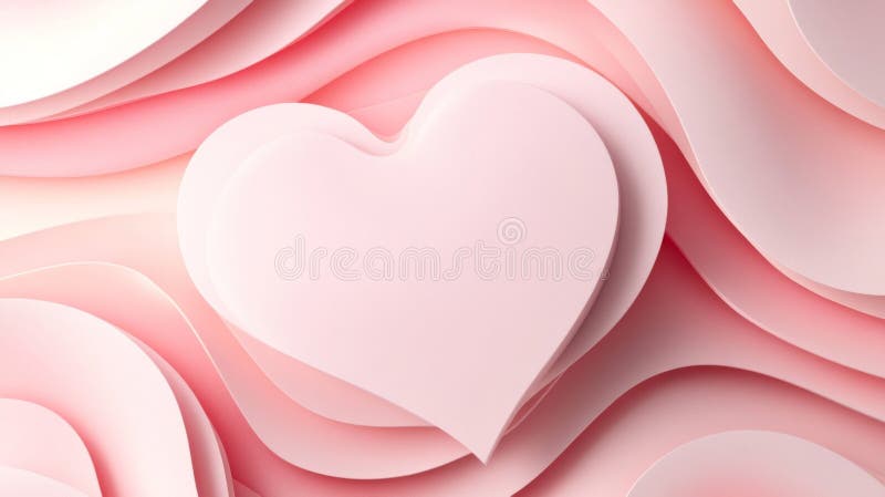 Pink Paper Heart Abstract Background Design Stock Illustration ...