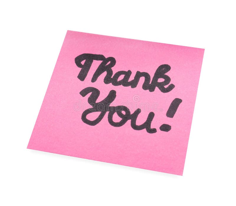 Note with Phrase Thank You on Orange Background, Top View. Space for ...