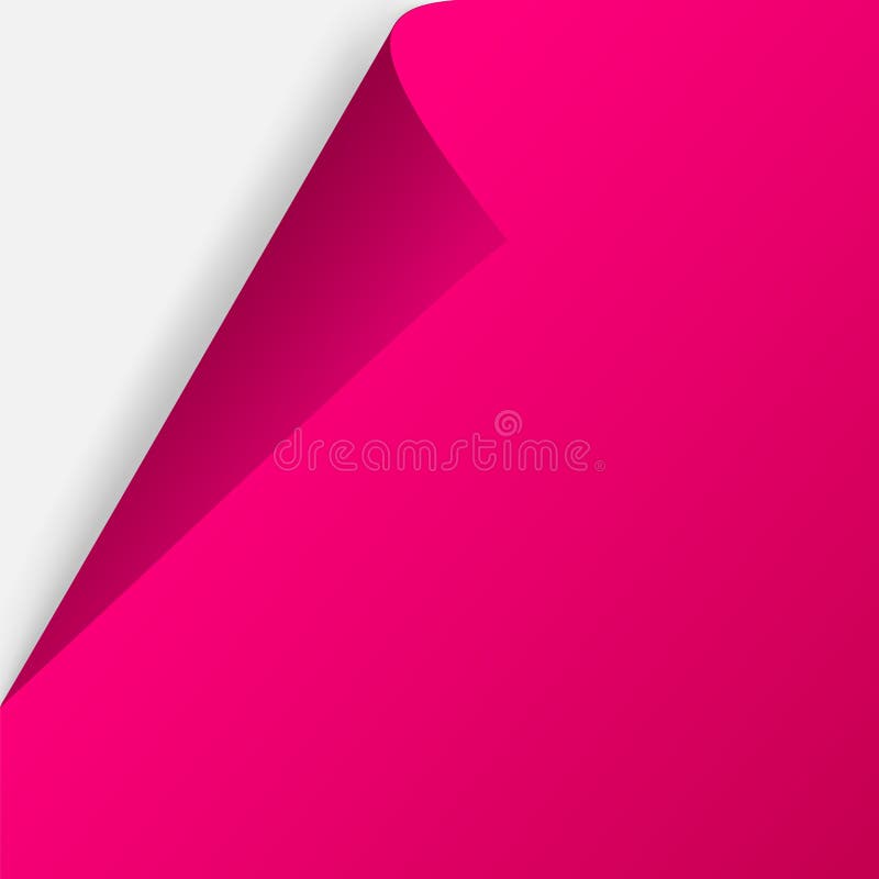 Pink Paper Sheet Mockup. Square Message Template Stock Vector ...