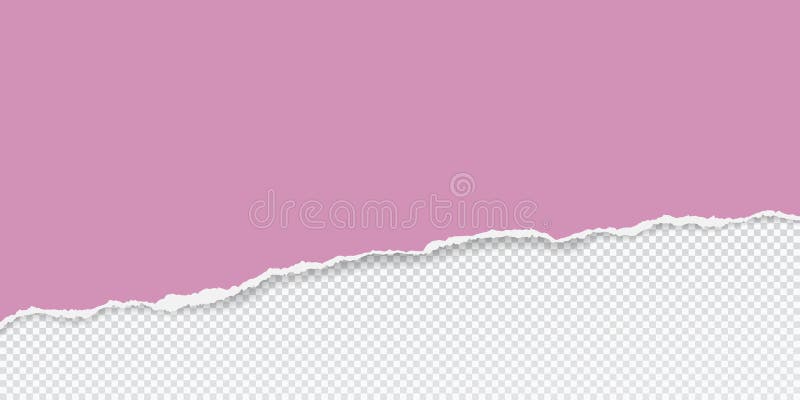 Pink Paper Strip with Torn Edge and Soft Shadow is on Squared ...