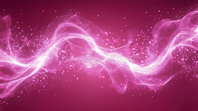 Pink Particle Waves Abstract Background Design Stock Image - Image of ...