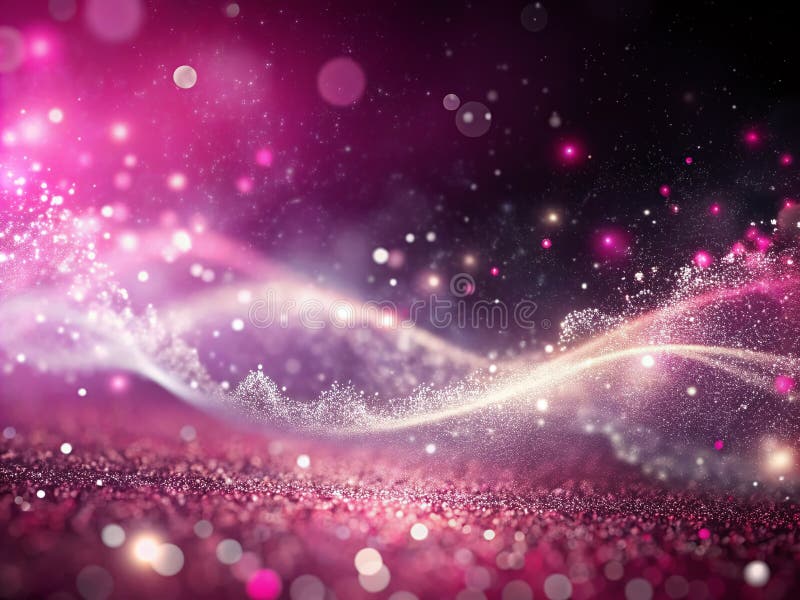 Pink Particle Waves a Celestial Digital Background with Ethereal ...