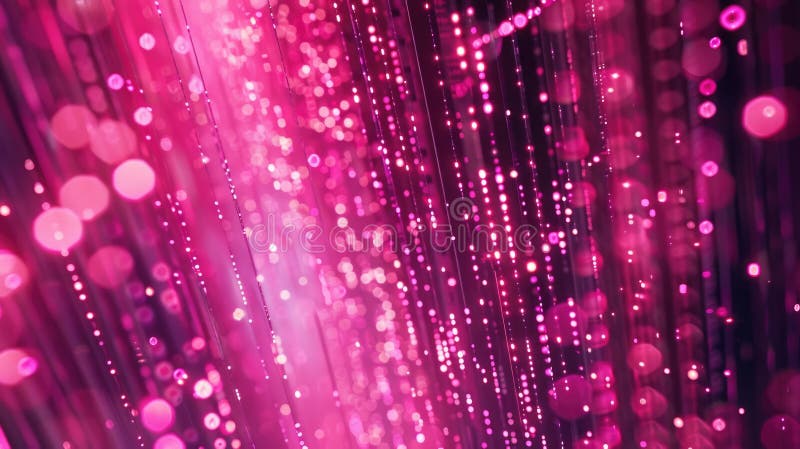 Pink Particles Form a Glowing Background, Creating a Sense of Depth and ...