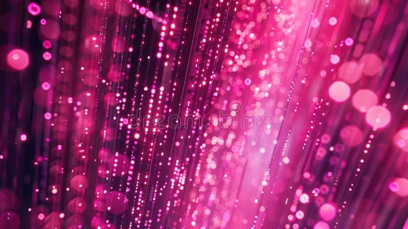 Pink Particles Form a Glowing Background, Creating a Sense of Depth and ...