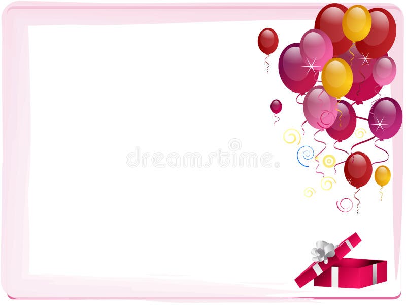 Pink Party Border stock vector. Illustration of design - 25657819