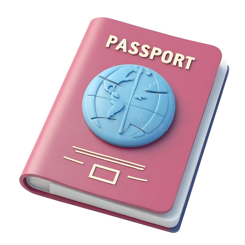Pink Passport Book Global Travel Document for Adventure Stock ...