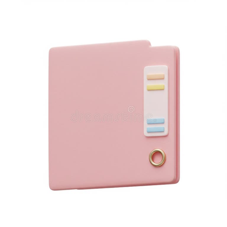 Pink Pastel Mini Folder Organizer for Desktop Stock Illustration ...