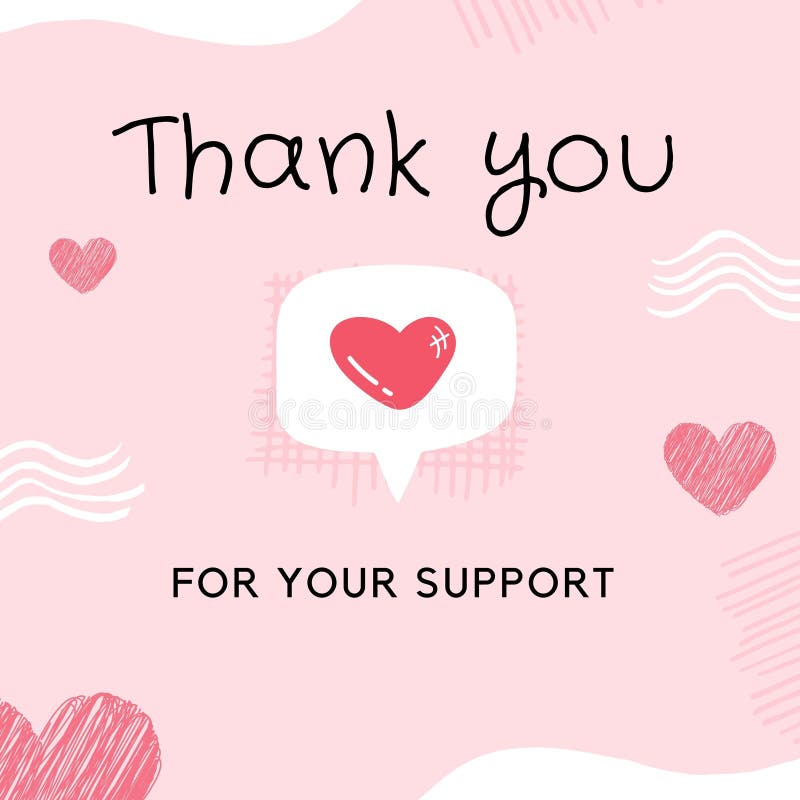 Pink Pastel Thank You Instagram Post Stock Illustration - Illustration ...