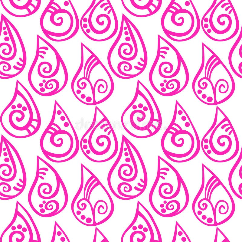 Pink Pattern Drops Seamless Background Stock Illustration ...