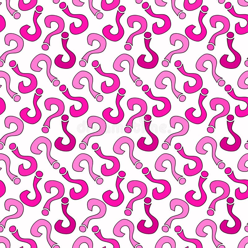 Seamless Question Mark Pattern Stock Image - Illustration of decoration ...