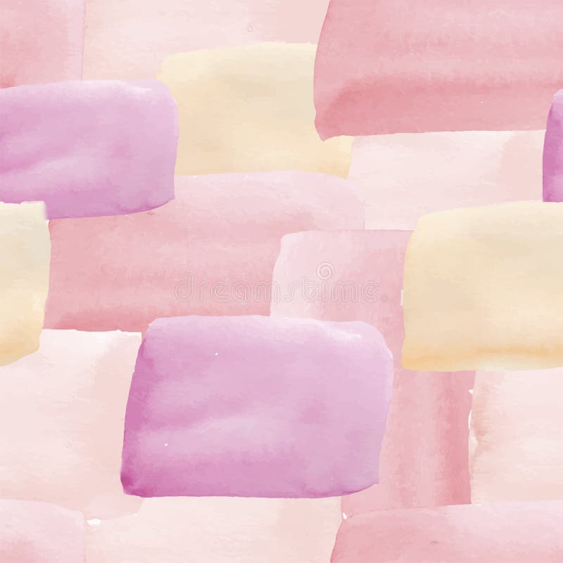 Pink Pattern, Watercolor Strokes and Spots, Seamless Vector Pattern ...