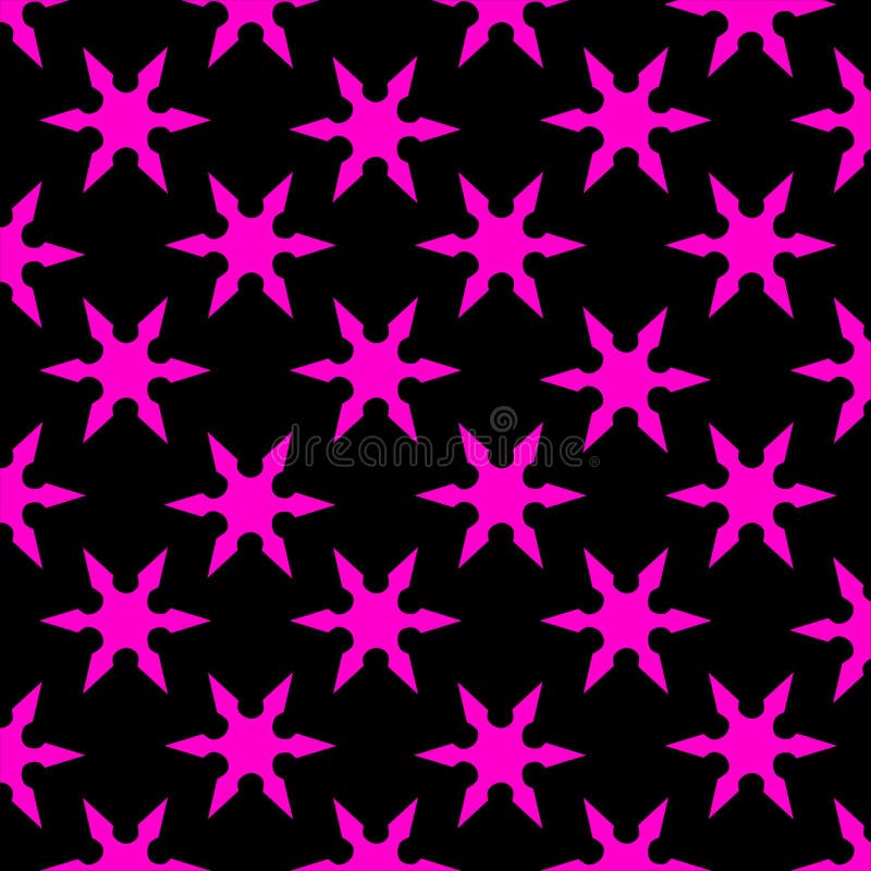 Pink Star Pattern stock illustration. Illustration of black - 99417007