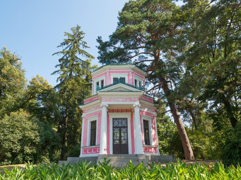 Pink pavilion stock image. Image of columns, renaissance - 58666741