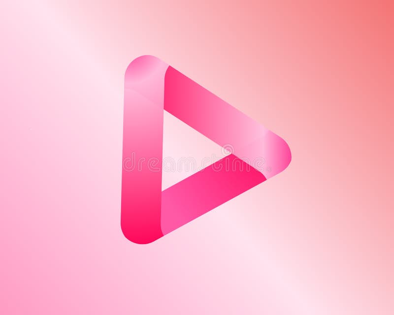 Pink and Peach Colored Triangles with Color Gradations Stock ...