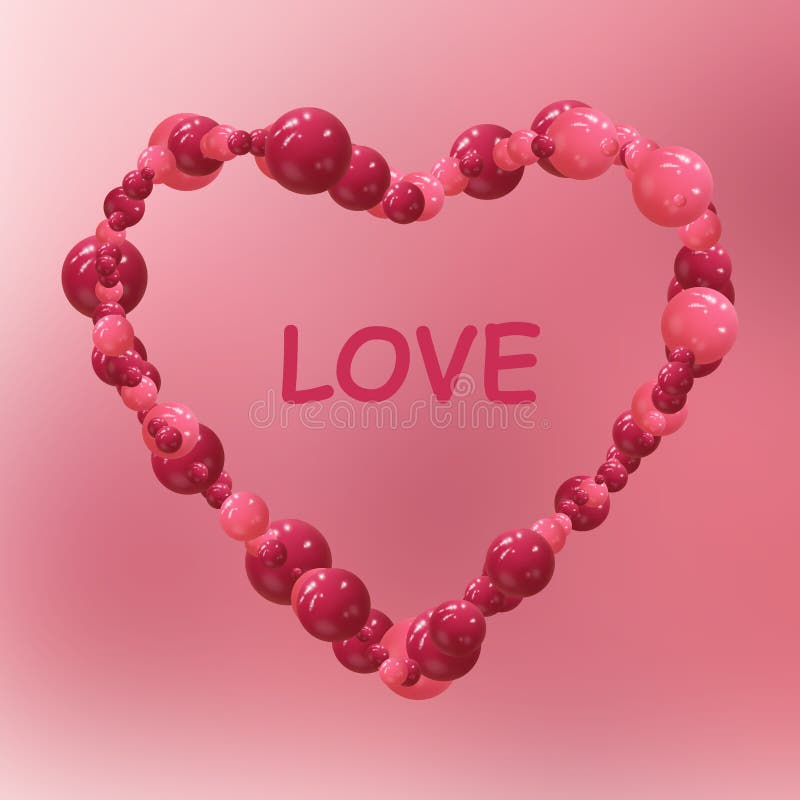 Pink Pearl Heart. Vector Illustration. Eps 10 Stock Illustration ...