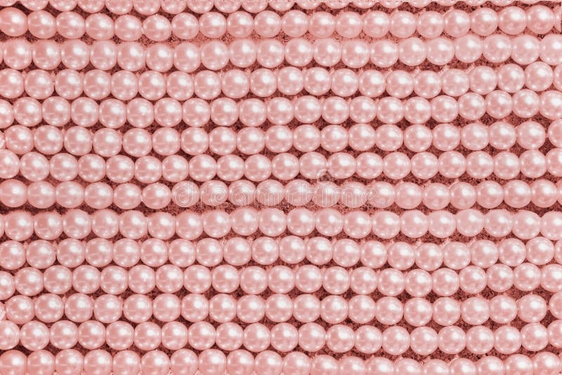 Pink pearls closeup stock image. Image of beads, closeup - 66707297