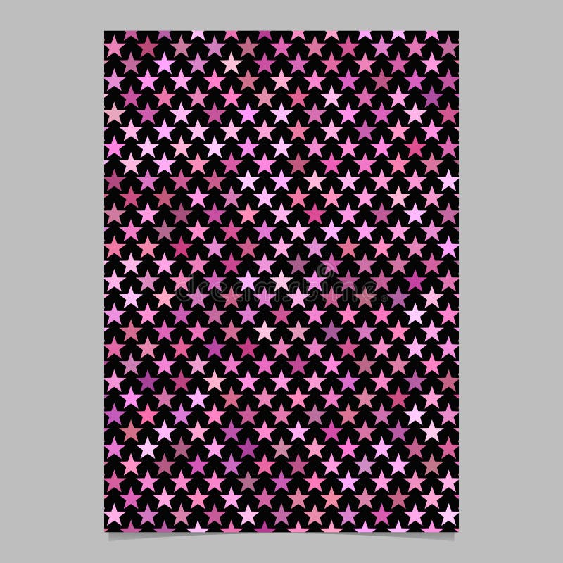Pink Pentagram Star Shape Pattern Background Brochure Template Design ...
