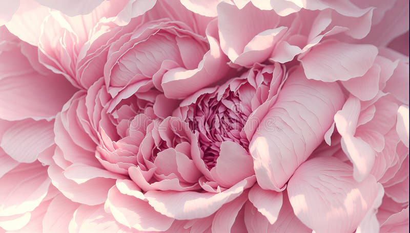 Pink Peonies Flower Background Wall Art Stock Illustration ...