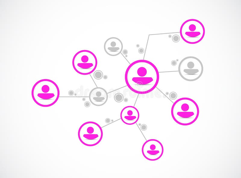 Purple Contact Us Sign and Icons Illustration Stock Illustration ...