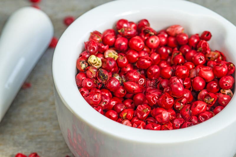 Pink pepper stock image. Image of seeds, spice, fruit - 45780519