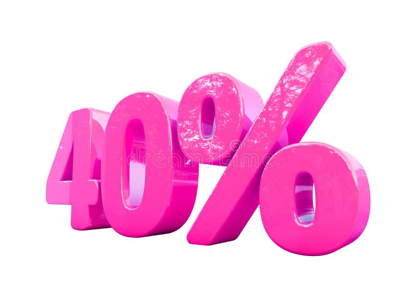Pink Percent Sign Isolated stock illustration. Illustration of numeral ...
