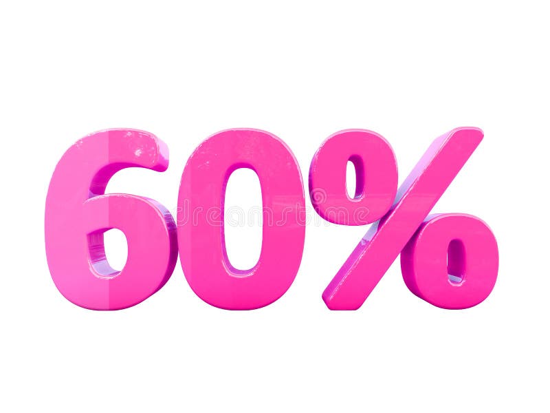 Pink Percent Sign Isolated stock illustration. Illustration of numeral ...