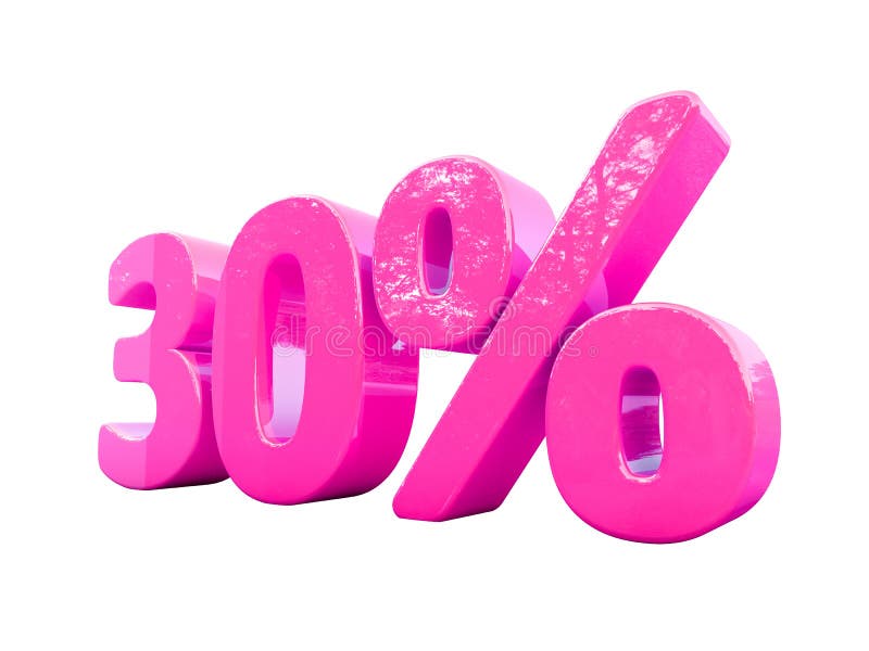 Pink Percent Sign Isolated stock illustration. Illustration of digit ...