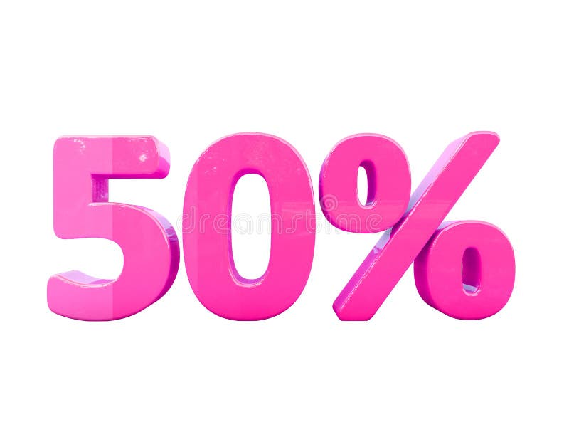 Pink Percent Sign Isolated stock illustration. Illustration of discount ...