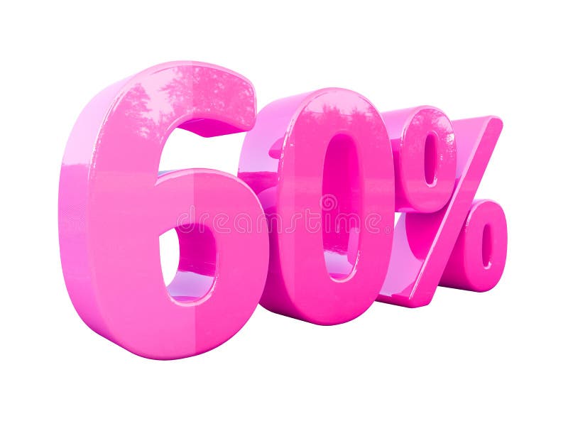 Pink Percent Sign Isolated stock illustration. Illustration of math ...