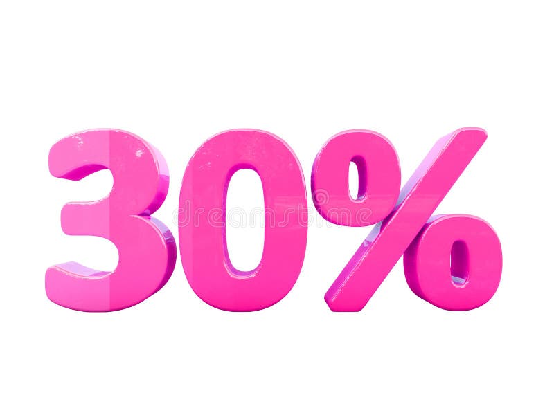 Pink Percent Sign Isolated stock illustration. Illustration of present ...