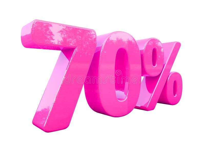 Pink Percent Sign Isolated stock illustration. Illustration of label ...