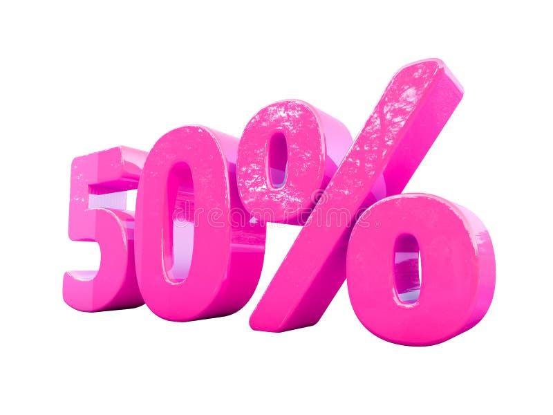 Pink Percent Sign Isolated stock photo. Image of benefit - 84271276