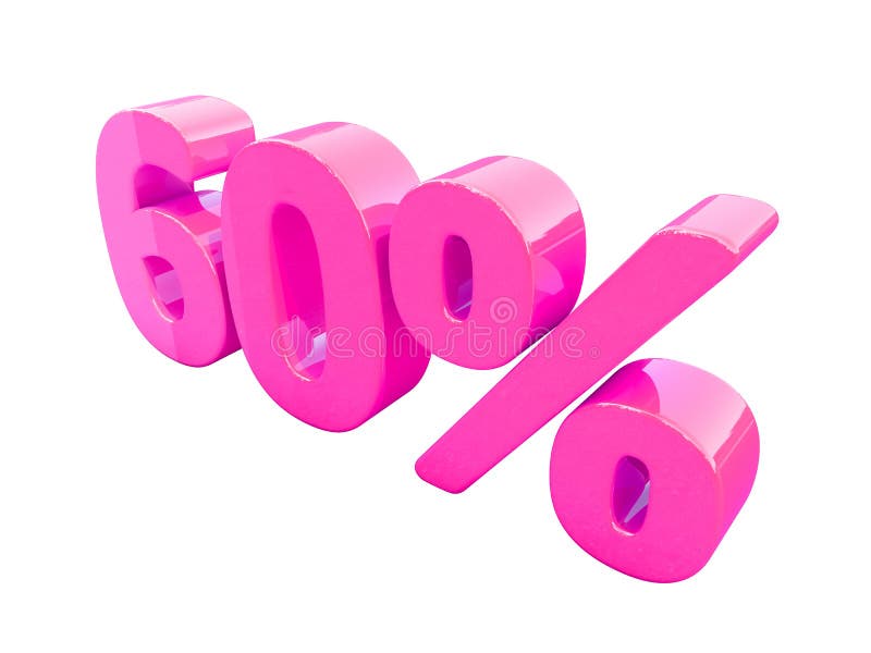 Pink Percent Sign Isolated stock illustration. Illustration of numeral ...