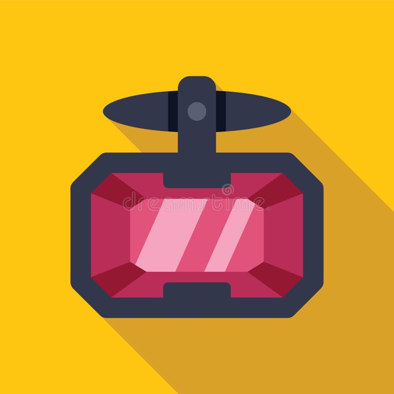 Pink Perfume Bottle with Gemstone Lid on Yellow Background with Long ...