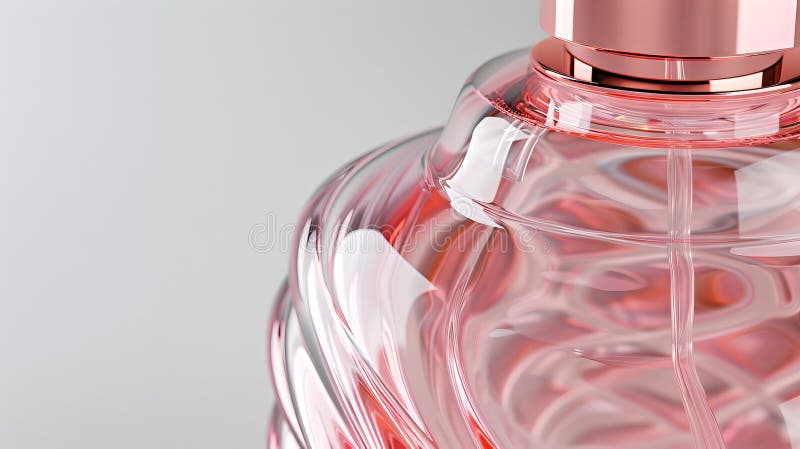 A Pink Perfume Bottle with a Gold Cap Stock Image - Image of fluid ...
