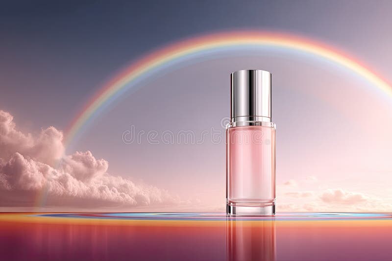 Rainbow Dreams Perfume stock illustration. Illustration of modern ...