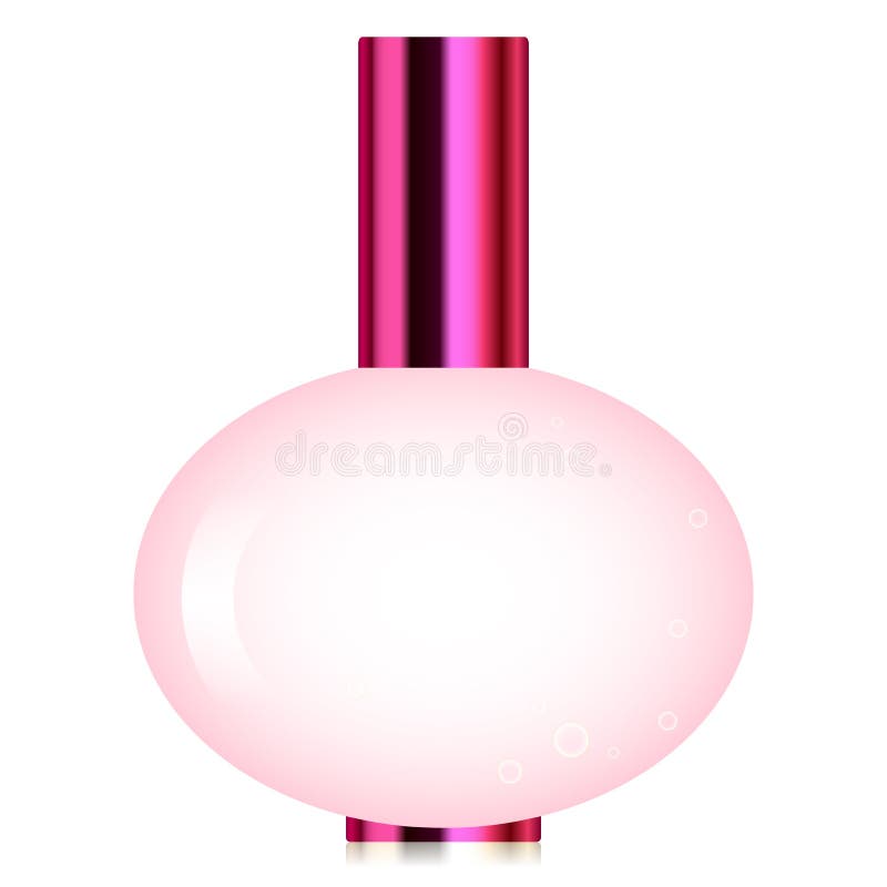 Pink perfume bottle stock vector. Illustration of moisturizer - 33029866