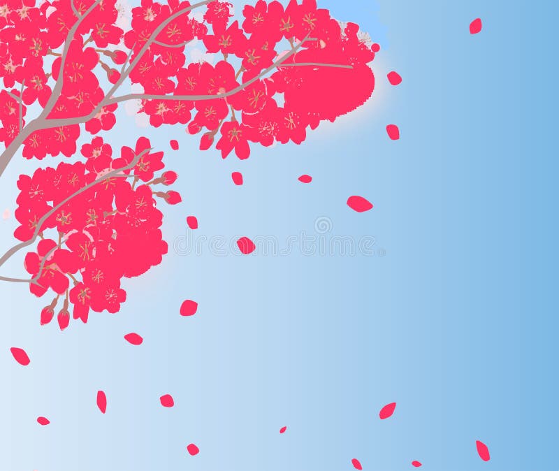 Pink Petal Design Cartoon Flower Poster Plant Pattern Stock ...