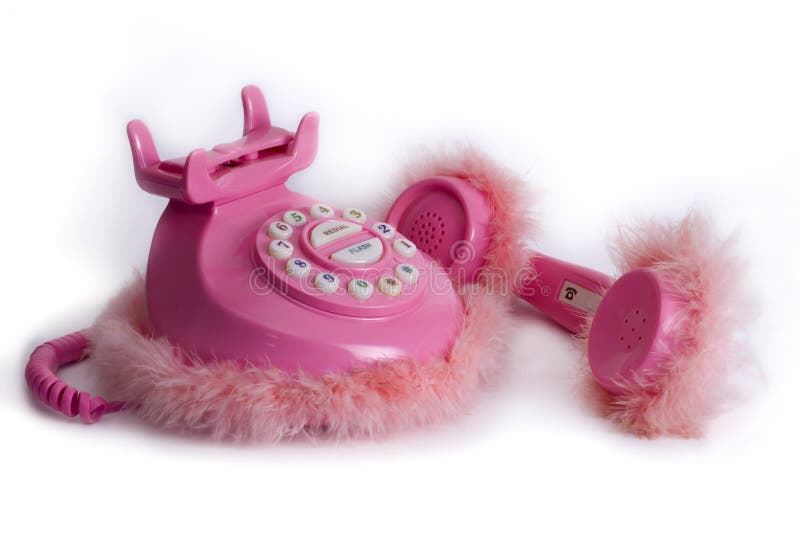 Pink phone stock image. Image of bell, retro, communication - 14933979