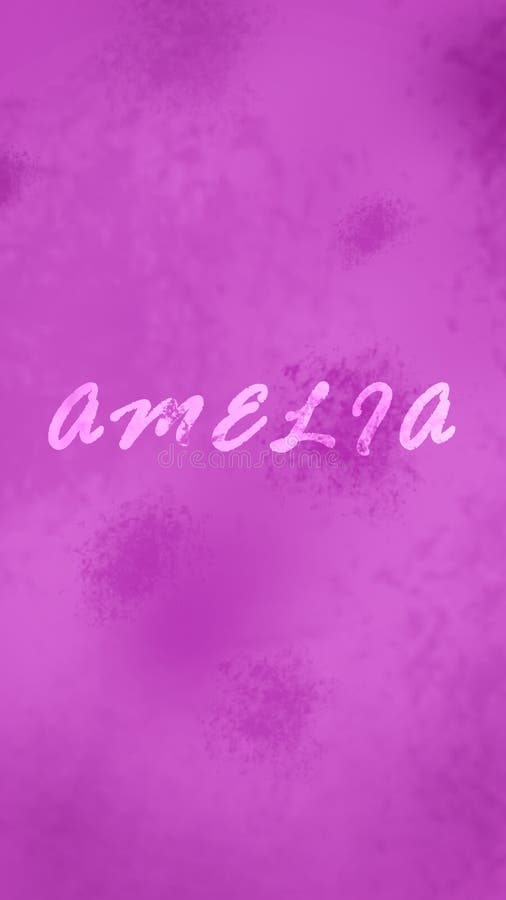 Pink Phone Wallpaper with Name Amelia Illustration Stock - Illustration ...
