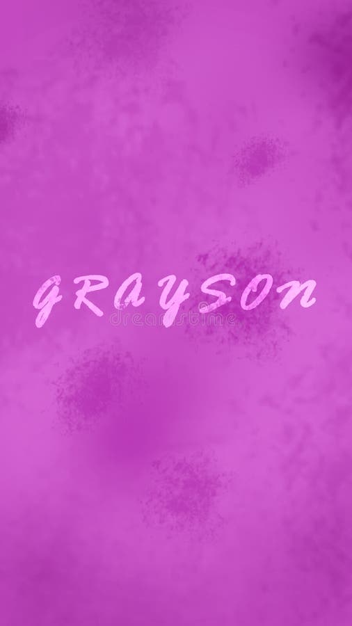 Pink Phone Wallpaper with Name Grayson Stock de ilustración ...