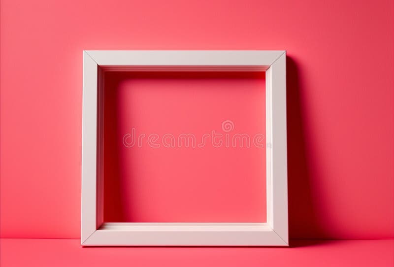 Pink Picture Frame for Insert Text or Image Inside on Pastel Pink Color ...