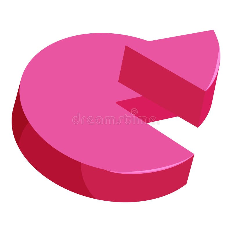 Pink Graph Icon, Isometric Style Stock Vector - Illustration of design ...